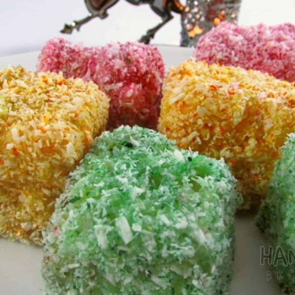 Colorful White Chocolate Lamingtons - Hangry Recipes
